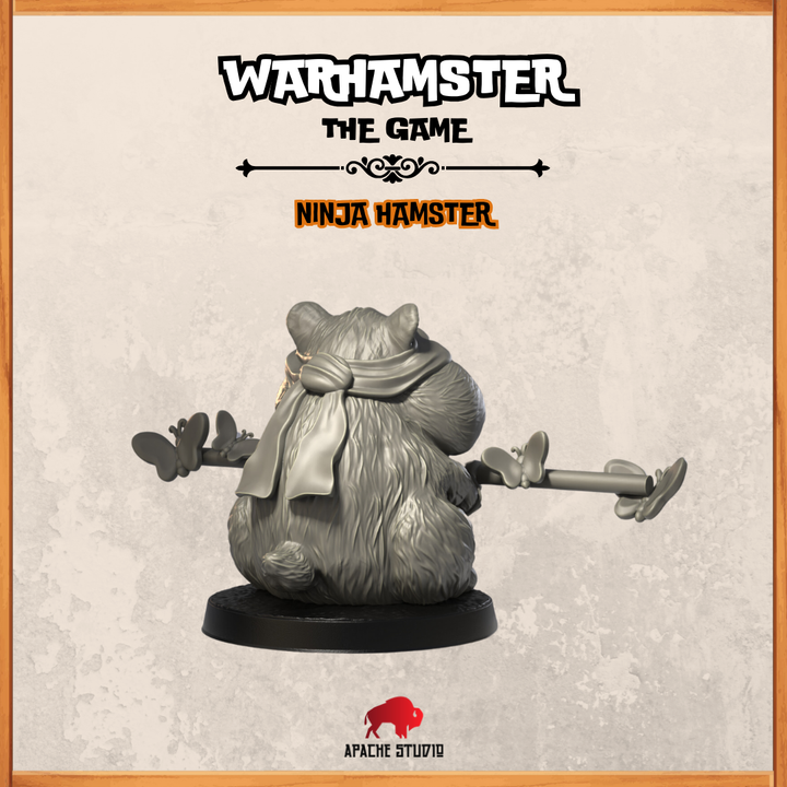 3D Printable Warhamster The Game: Ninja Hamster by Apache-Studio