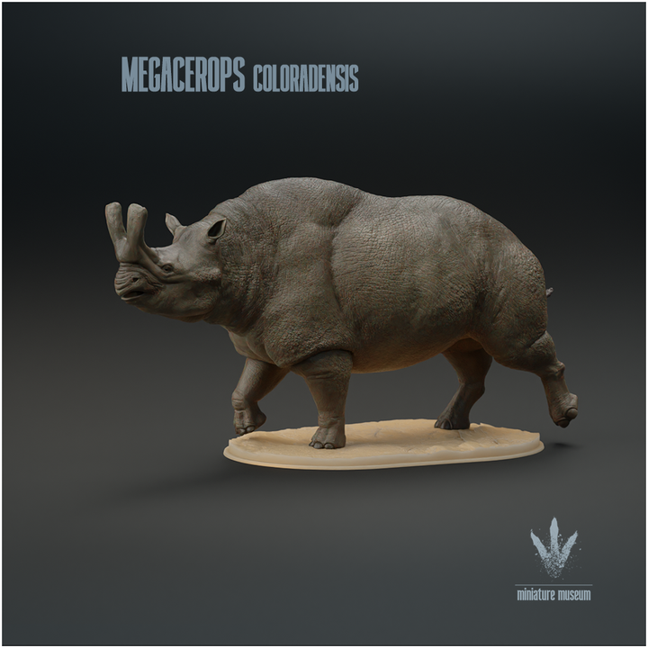 3D Printable Megacerops coloradensis : Walking by Miniature Museum