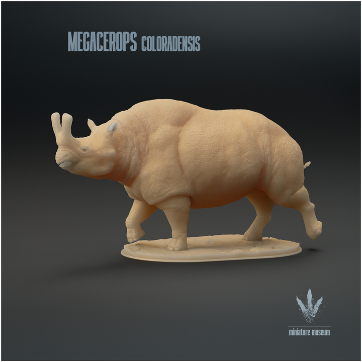 3D Printable Megacerops coloradensis : Walking by Miniature Museum