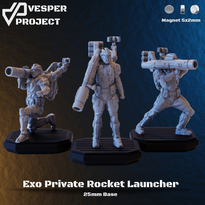 3D Printable Exo Private Rocket Launcher by Vesper Project