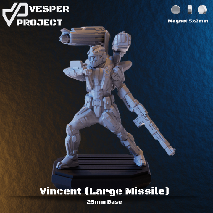 3D Printable Vincent (Large Missile) by Vesper Project