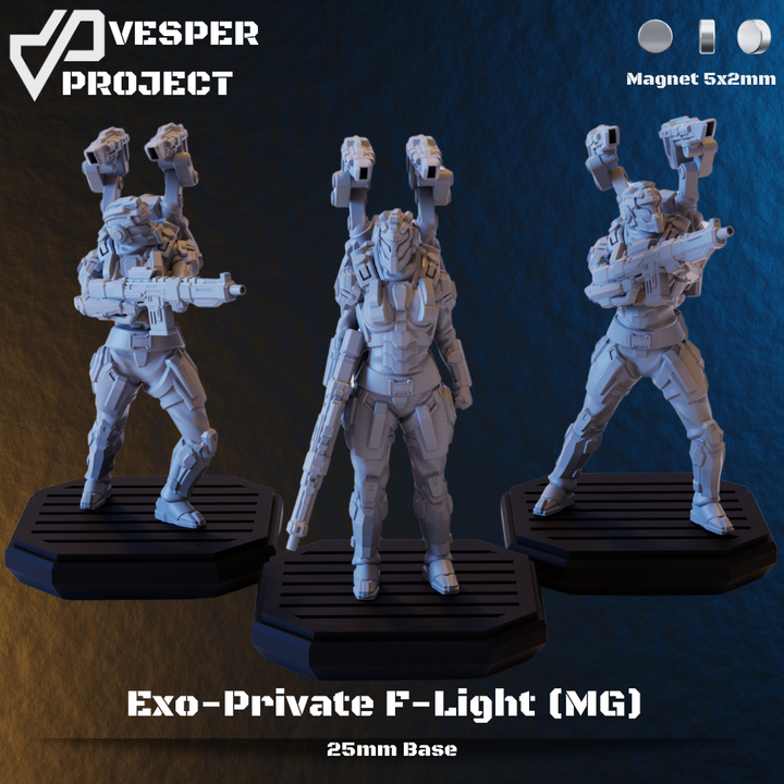 3D Printable Light Female Private MG by Vesper Project