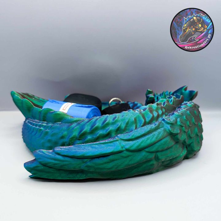 3D Printable Feather Dragon Key Tray by Kirsten M