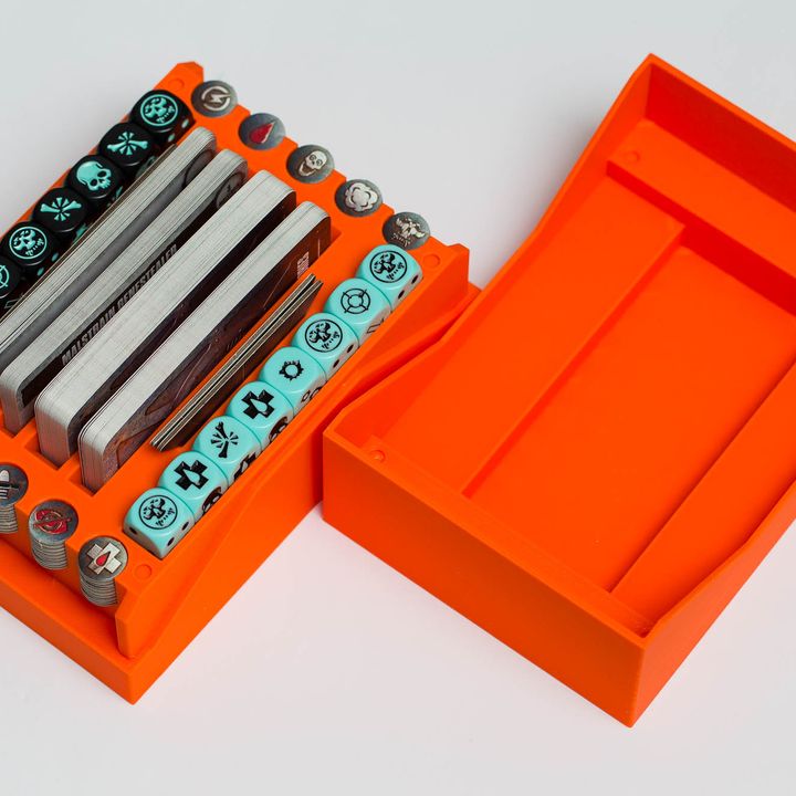 3D Printable Token, Card and Dice Holder: Necromunda Hive Secundus by Jim