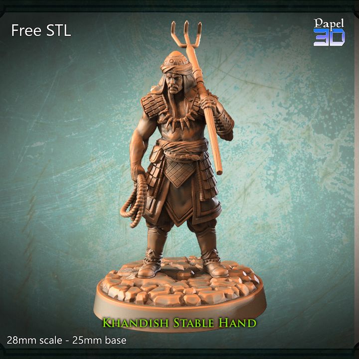 3D Printable Khand Stable Hand by Papel 3D