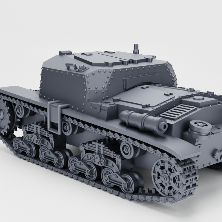 3D Printable Semovente da 75/18 SPG (Italy, WW2) by Wargame3d