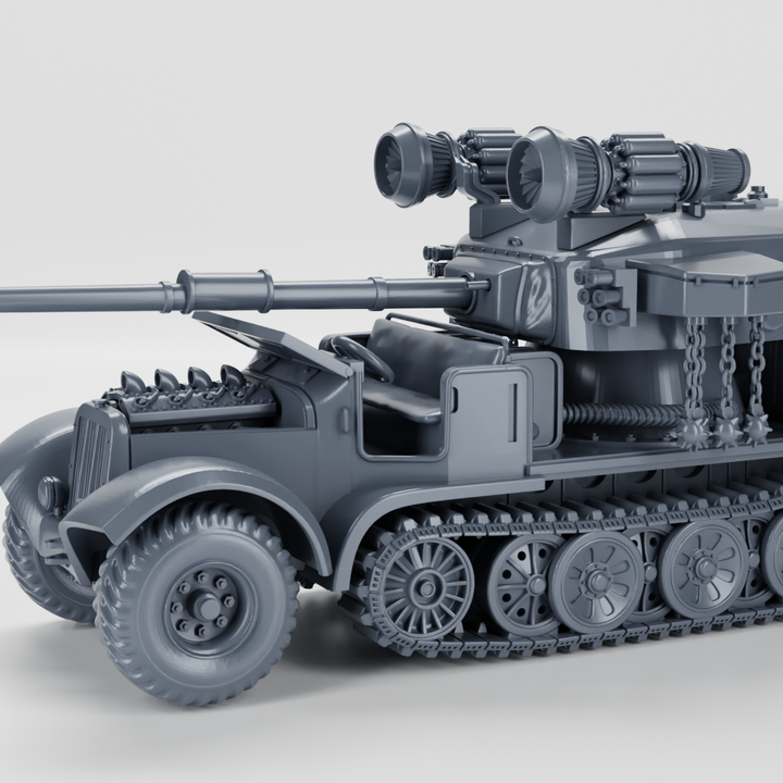 3D Printable Half-track Sd.Kfz.6/3 - 7.62cm Pak 36 (Diana, Germany, WW2 ...