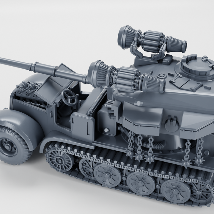 3D Printable Half-track Sd.Kfz.6/3 - 7.62cm Pak 36 (Diana, Germany, WW2 ...