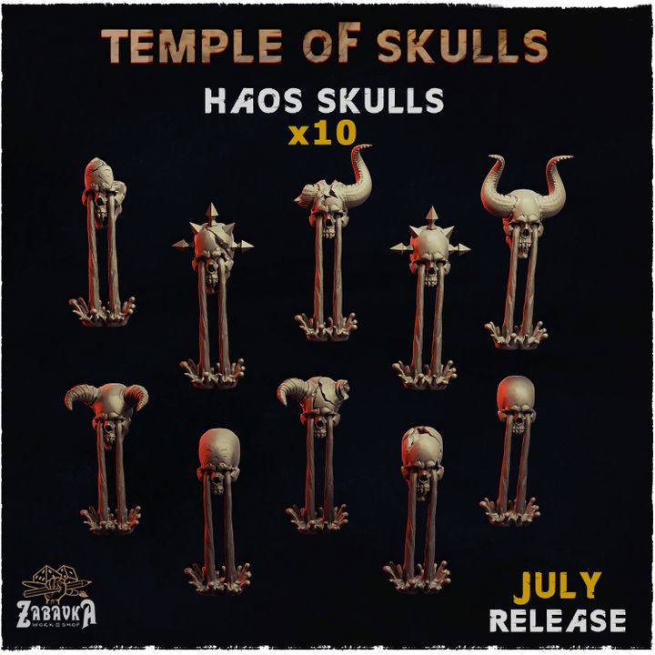 3D Printable Haos Skulls - Basing Bits (Temple of Skulls) by Zabavka ...