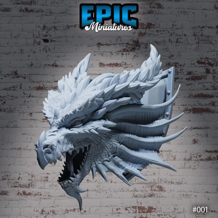 3D Printable Red Dragon Wall Trophy / Drake Decoration / Collectible ...