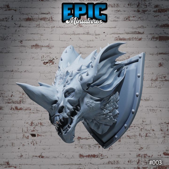 3D Printable Blue Dragon Wall Trophy / Drake Decoration / Collectible ...