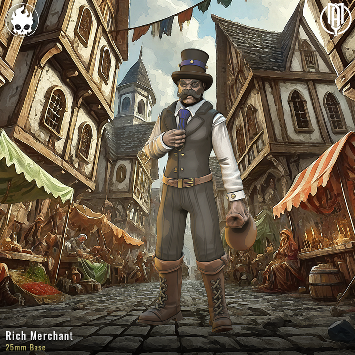 3D Printable Rich Merchant by NPC Forge