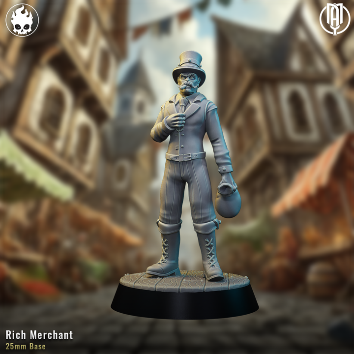 3D Printable Rich Merchant by NPC Forge