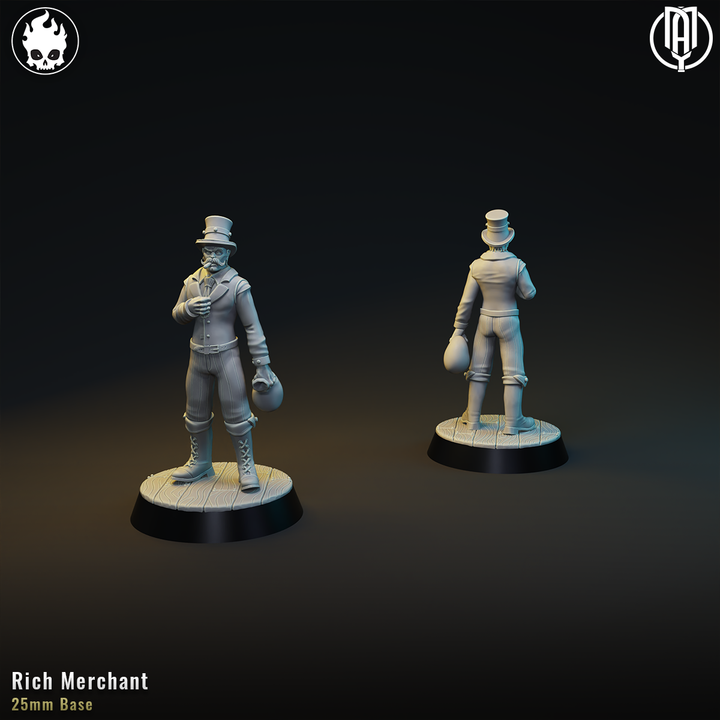 3D Printable Rich Merchant by NPC Forge