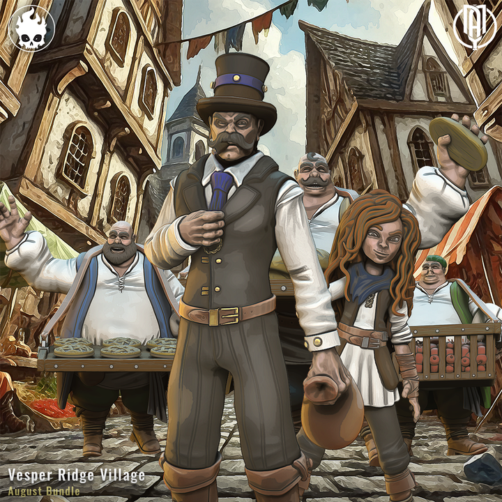 3D Printable Vesper Ridge Village - August Bundle by NPC Forge