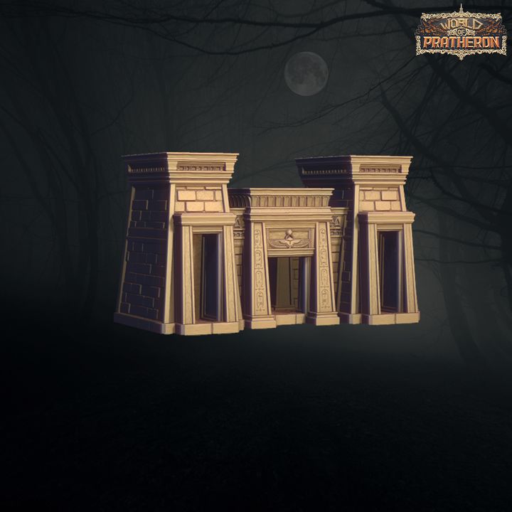 3D Printable Ancient city of the great pharaohs - Large gates and walls ...