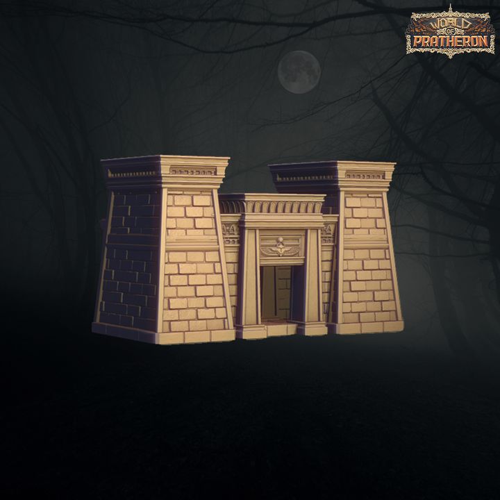 3D Printable Ancient city of the great pharaohs - Large gates and walls ...