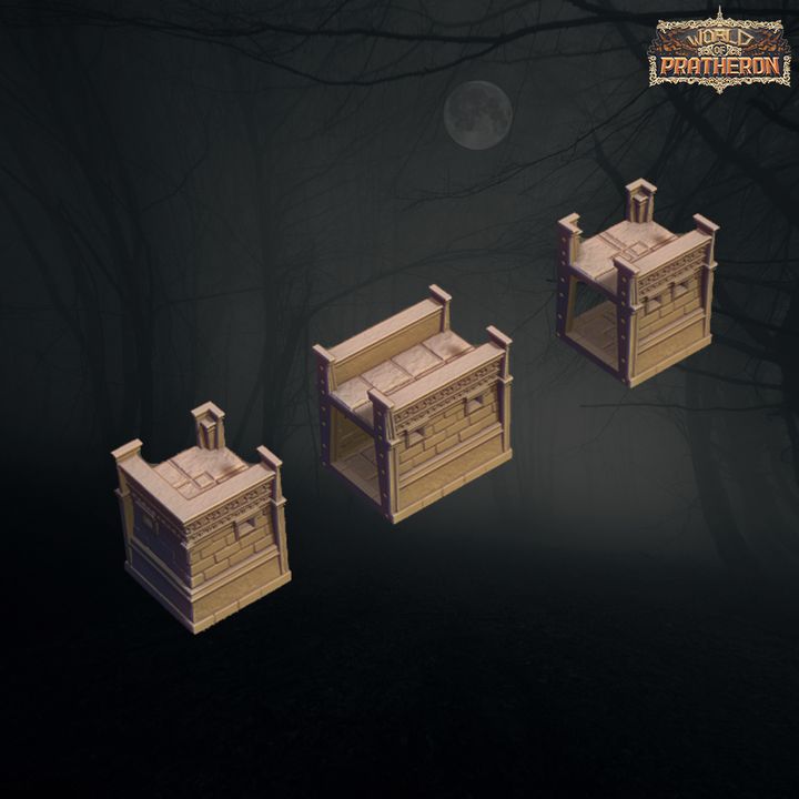 3D Printable Ancient city of the great pharaohs - Large gates and walls ...