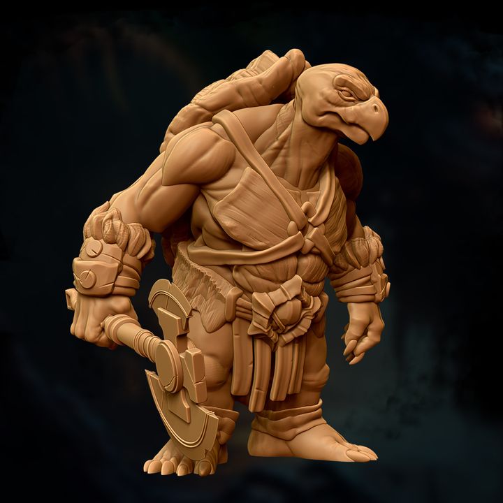 3D Printable Tortle Barbarian by Monster Atlas