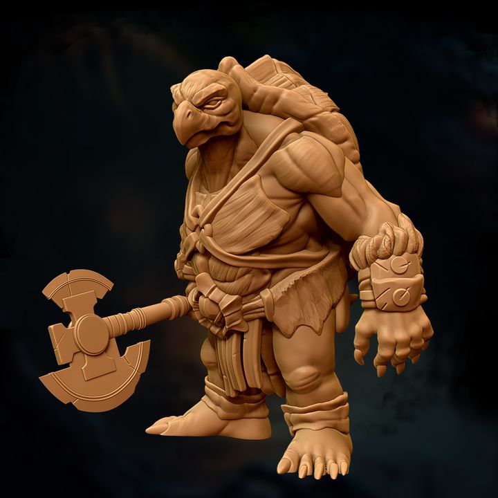 3D Printable Tortle Barbarian by Monster Atlas