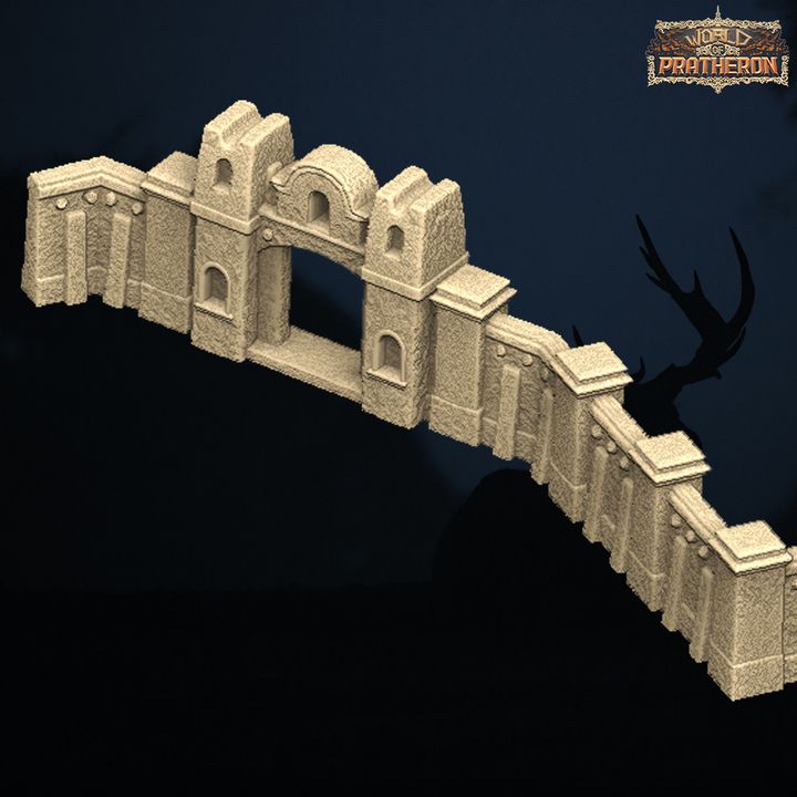 3D Printable Old Wild Western Rush - Gate and Wall(Modular) by World of ...