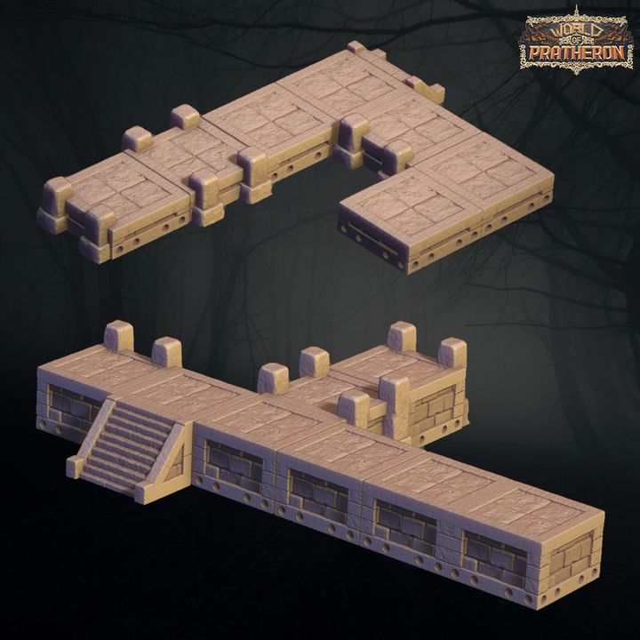 3D Printable Ancient city of the great pharaohs 2 - Stone Dock (Modular ...