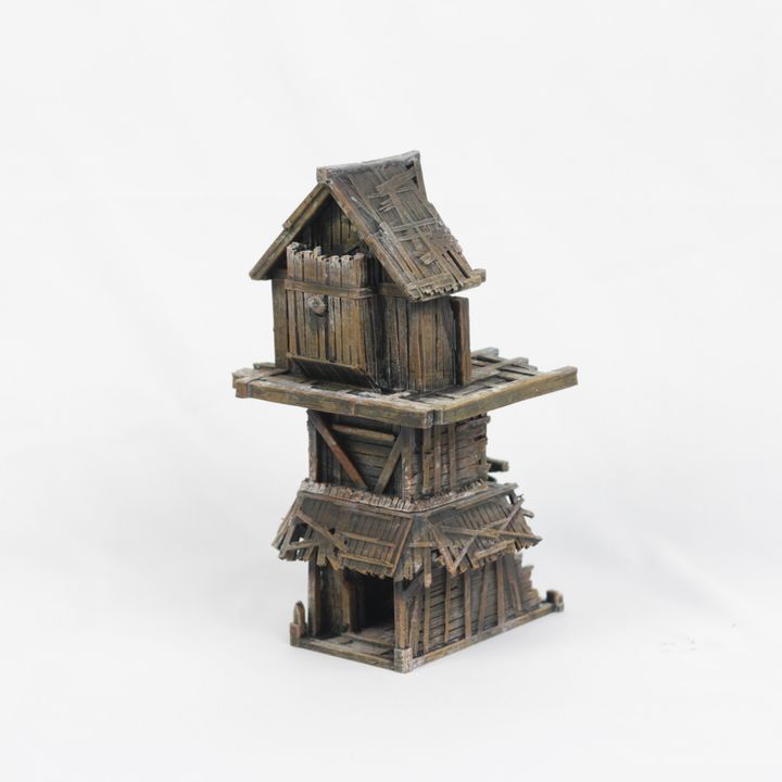 3D Print of Fishing Village at War - Windmill (Destroyed) by Char-ice