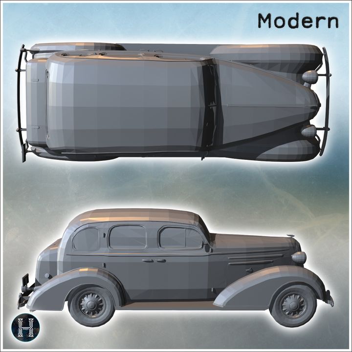 3D Printable Chevrolet Master Deluxe 1936 sedan car (13) - Modern WW2 ...