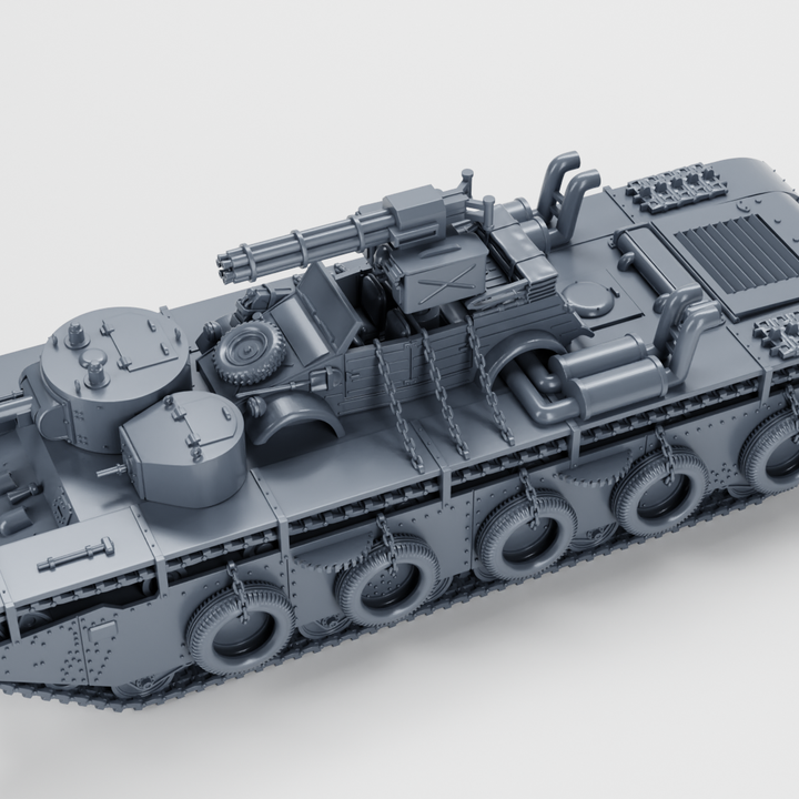 3D Printable Heavy Tank T35 + Kubelwagen car (USSR+Germany, WW2 ...