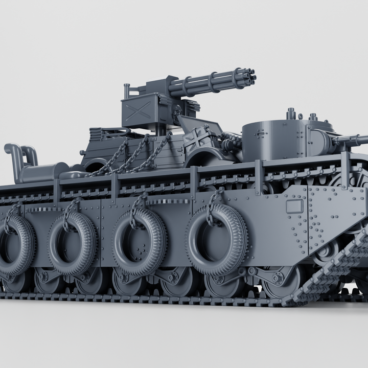 3D Printable Heavy Tank T35 + Kubelwagen car (USSR+Germany, WW2 ...