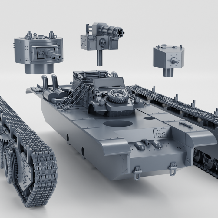 3D Printable Heavy Tank T35 + Kubelwagen car (USSR+Germany, WW2 ...