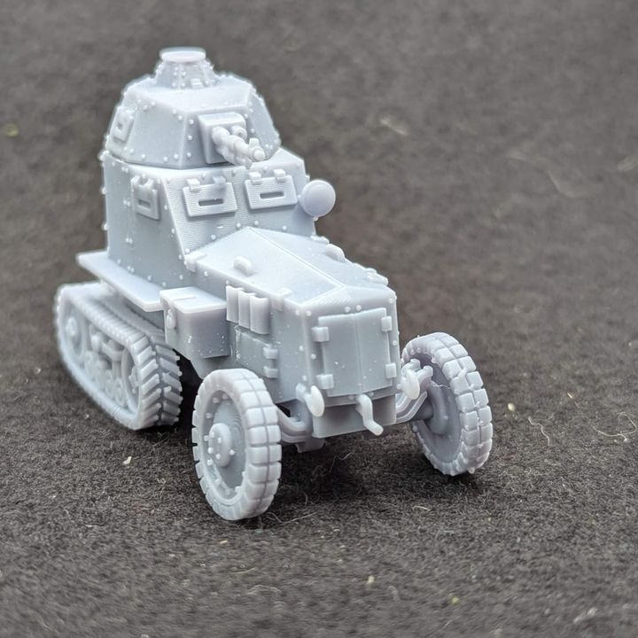 3D Printable Half-track Wz.28 - Armored car model 28 (Poland, Interwar ...