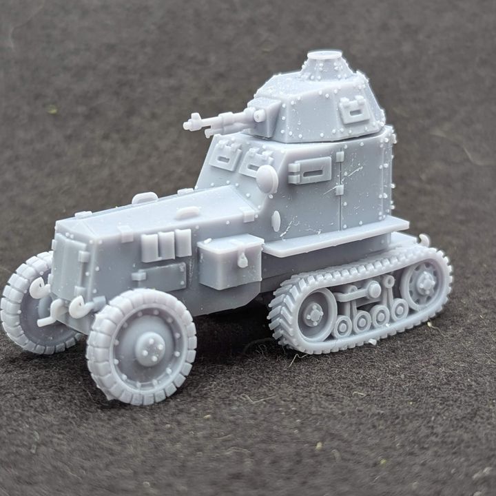 3D Printable Half-track Wz.28 - Armored car model 28 (Poland, Interwar ...