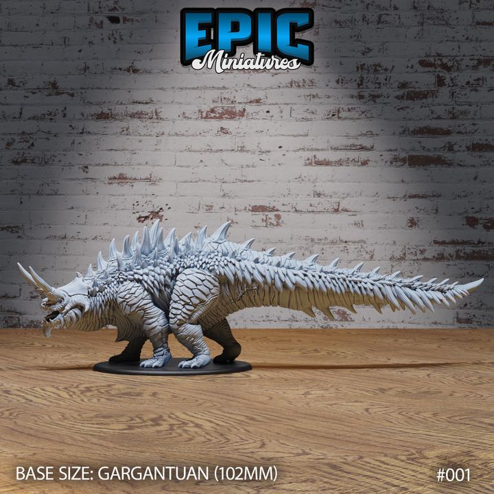 3D Printable Ancient Tarasque / Giant Creature / Tailed Monster ...