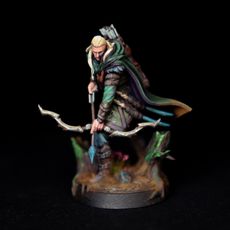 3D Printable Male Elf Ranger - Longbow and two short swords [Supported ...