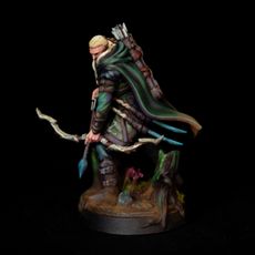 3D Printable Male Elf Ranger - Longbow and two short swords [Supported ...
