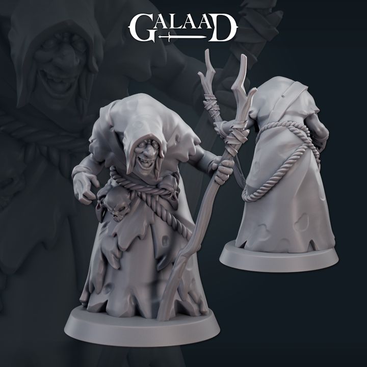 3D Printable Witches and little monsters by Galaad Miniatures