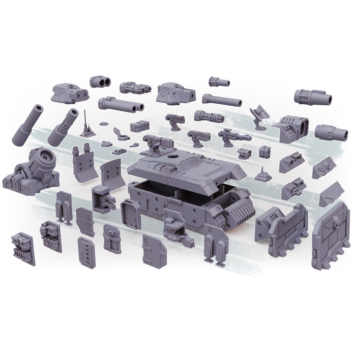 3D Printable Astral Combat Carrier | Modular Tank / Model Storage by ...