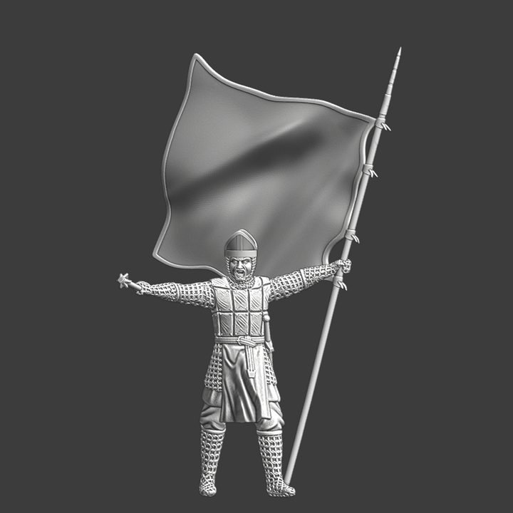 3D Printable Medieval warrior bishop with holy banner by Northern ...
