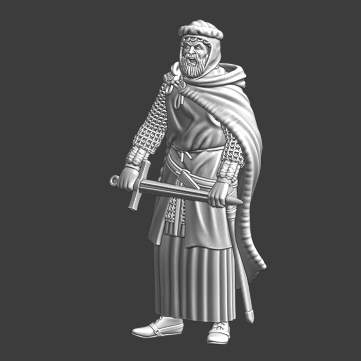 3D Printable Medieval military Order master by Northern Crusades Miniatures