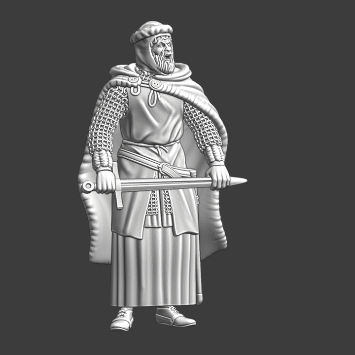 3D Printable Medieval military Order master by Northern Crusades Miniatures