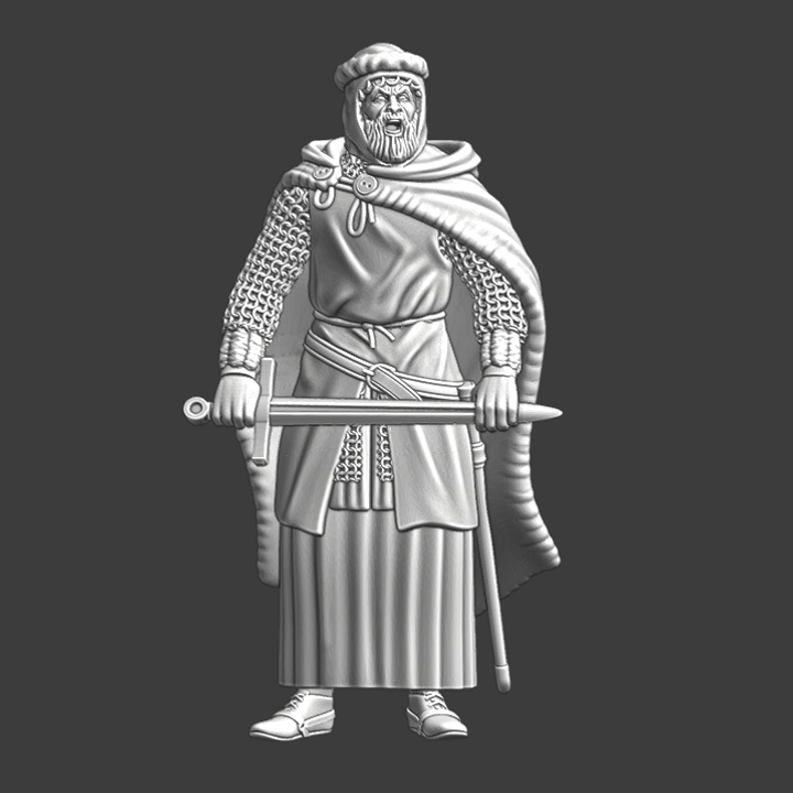 3D Printable Medieval military Order master by Northern Crusades Miniatures