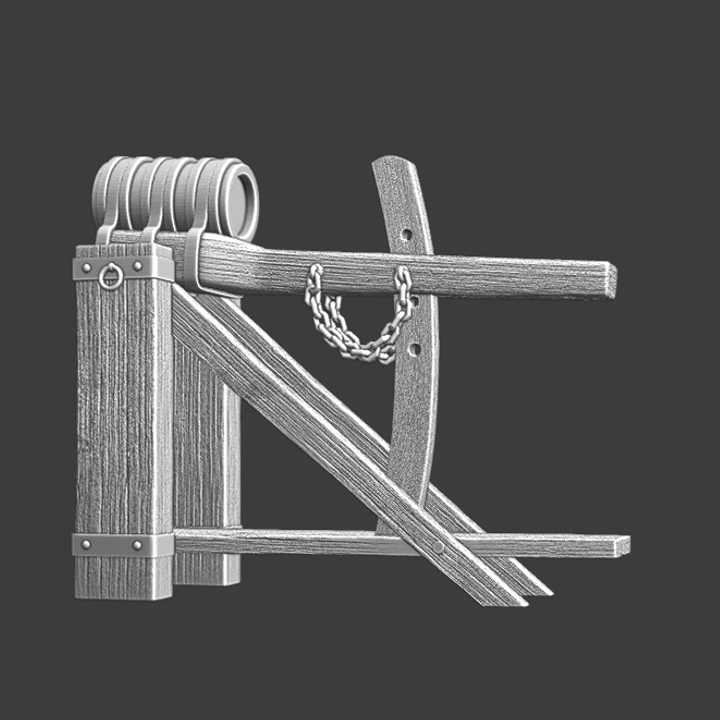 3D Printable Small medieval cannon - mounted and adjustable by Northern ...