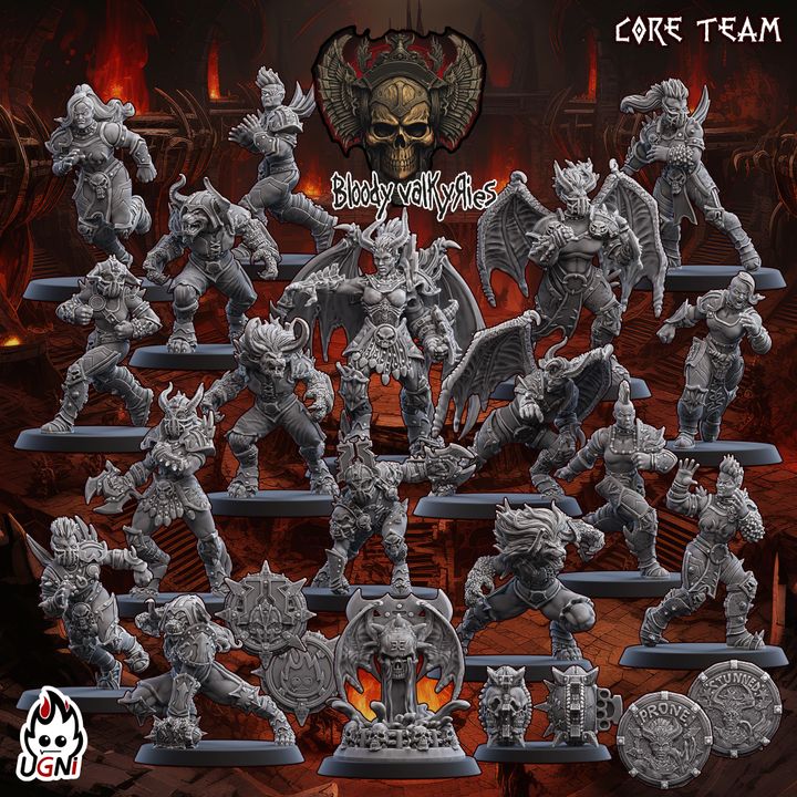 3D Printable Bloody Valkyries team - Blood Chaos- Expanded- UGNI ...