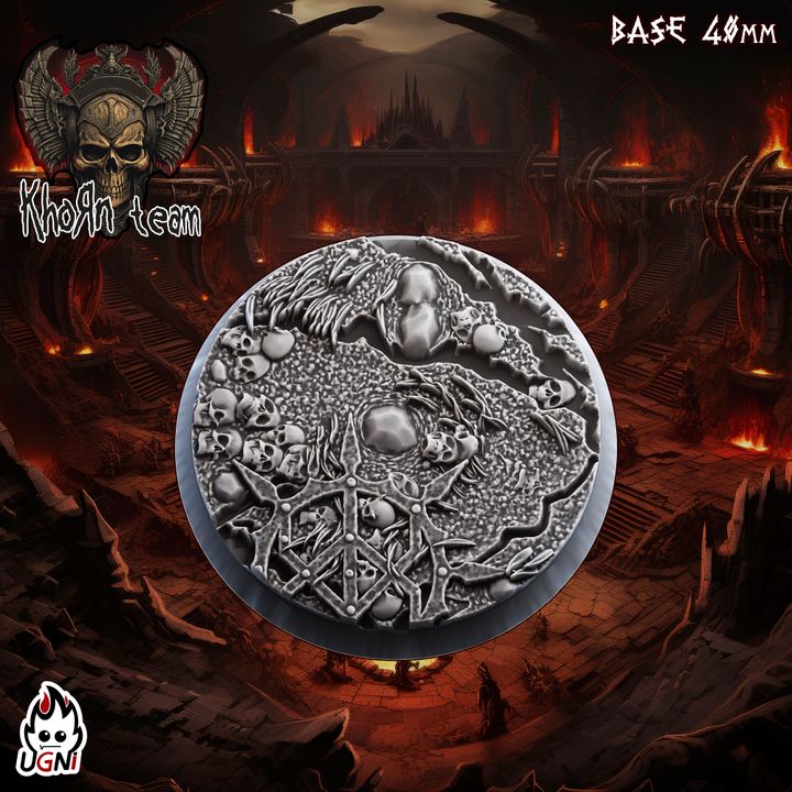 3D Printable x17 Base for Bloody Valkyries by UGNI Miniatures