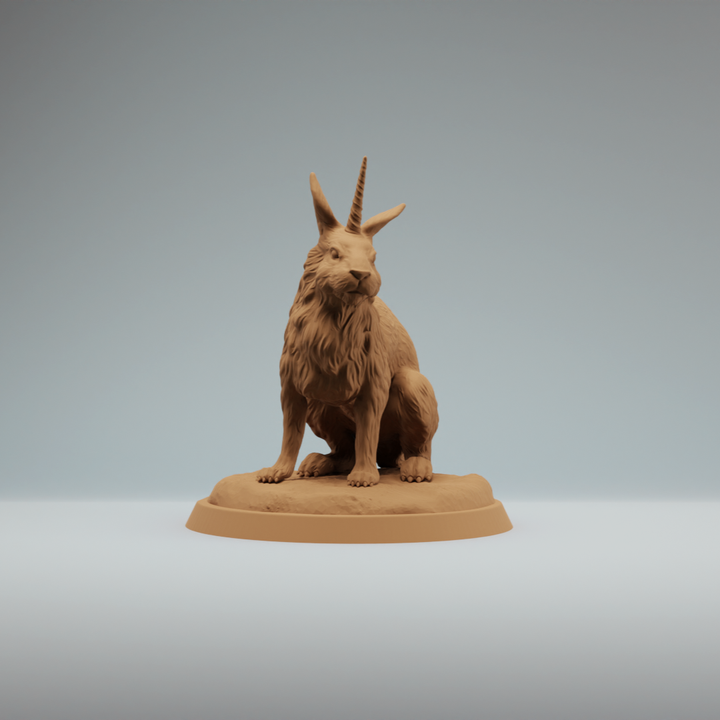 3D Printable Almiraj Bunnycorn 1 inch base Pre-supported - two ...