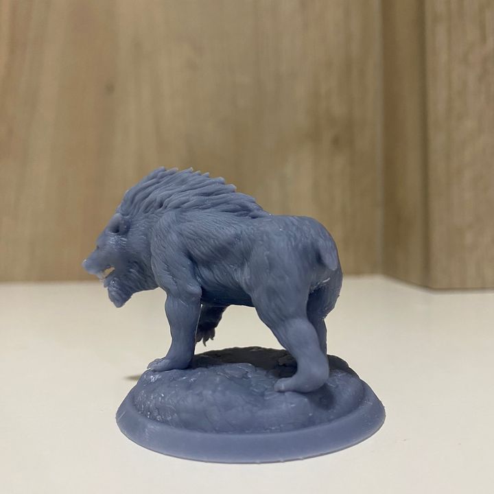 3D Printable Giant Dire Bear DND miniature - 2 inch base, Pre-supported ...