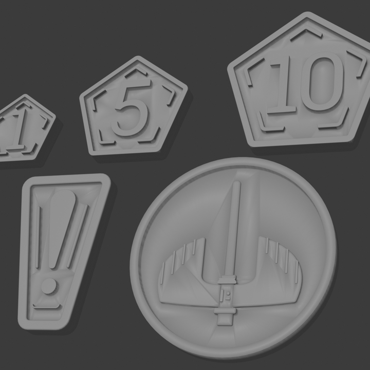 3D Printable Star Wars Unlimited Game Tokens by TK