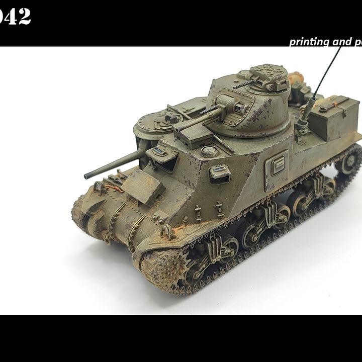 3D Printable M3A3 Lee early, mid, late prod by Counlane Models
