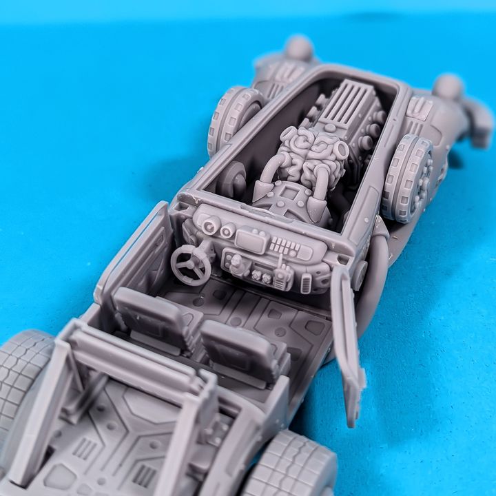 3D Printable Classic Race Car - Angelika w/ Silent Spectres by Print Minis